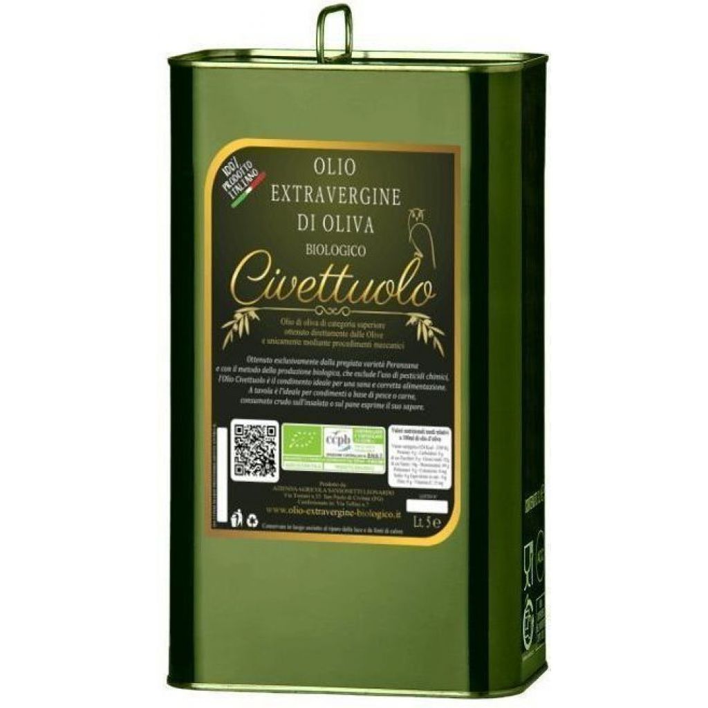 LATTINA DA 5 LITRI DI OLIO EXTRAVERGINE DI OLIVA BIOLOGICO Azienda LATTINA DA 5 LITRI DI OLIO EXTRAVERGINE DI OLIVA BIOLOGICO Azienda